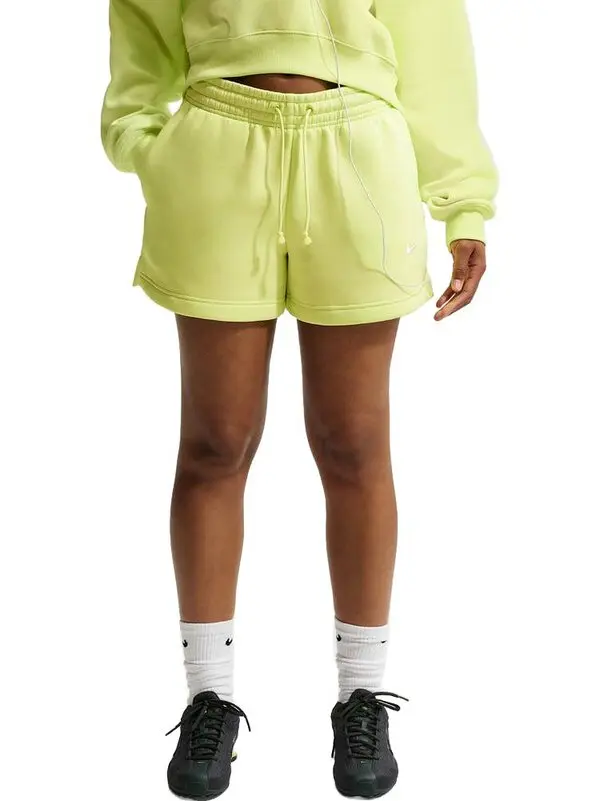 Nike Sportswear Phoenix Fleece Mid-rise 4-inch Shorts - 736 Light Lemon Twist/sail
