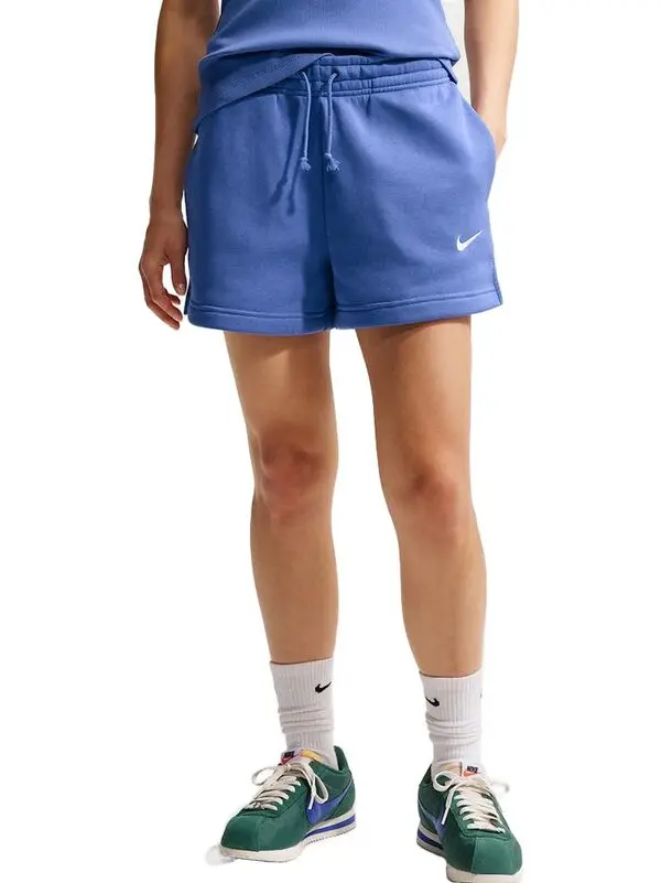 Nike Sportswear Phoenix Fleece Mid-rise 4-inch Shorts - Light Medium Blue/sail
