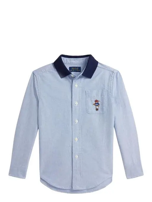 Polo Ralph Lauren Cotton Contrast Collar Oxford Shirt - Blue