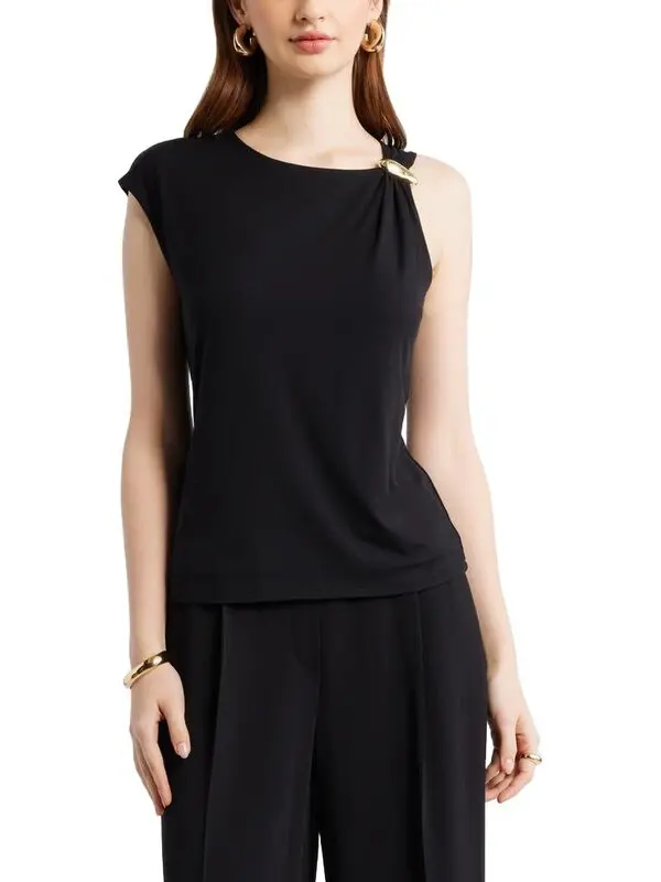 Nordstrom Hardware Accent Asymmetric Top - Black