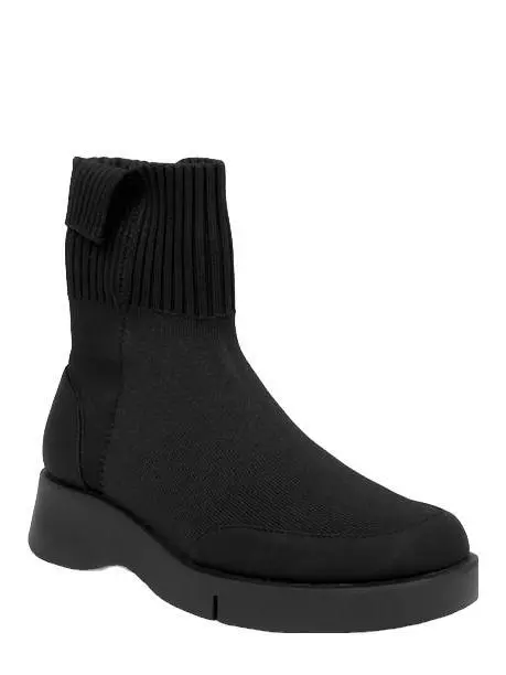 Aerosoles Flame Flatform Knit Bootie - Black
