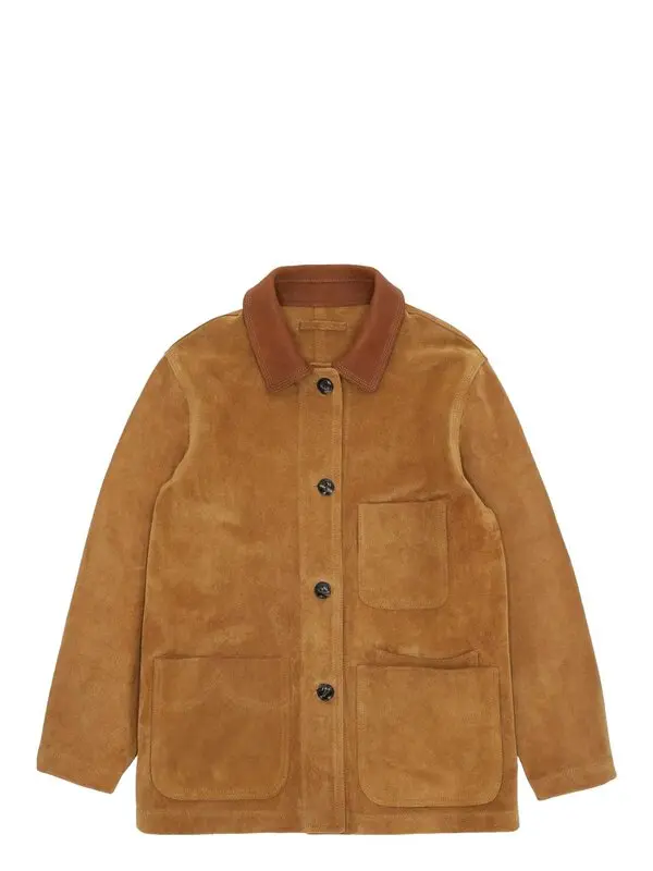 FORTELA Montana Work Suede Leather Jacket - Camel