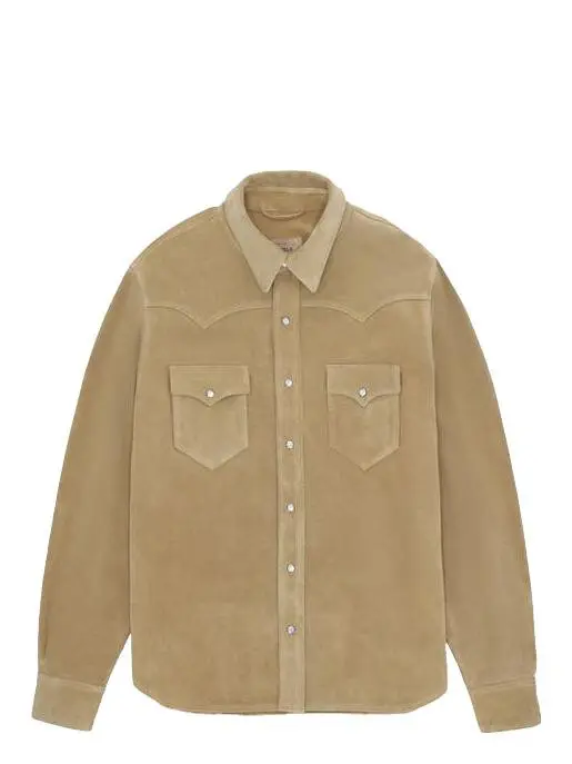 FORTELA Western Suede Shirt - Natural