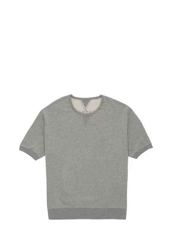 FORTELA Brushed Jersey Short Sleeve Sweatshirt - Grey
