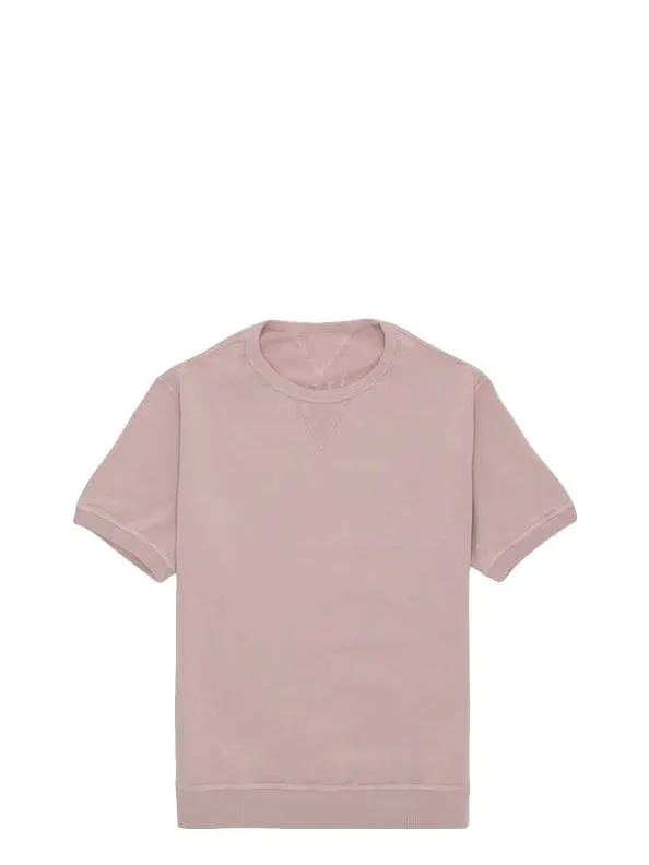 FORTELA Brushed Jersey Short Sleeve Sweatshirt - Pink