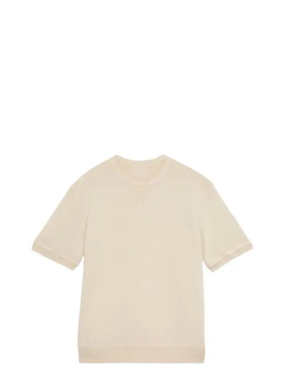 FORTELA Brushed Jersey Short Sleeve Sweatshirt - Taupe
