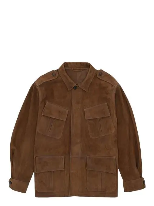 FORTELA Julian Jungle Suede Jacket - Brown