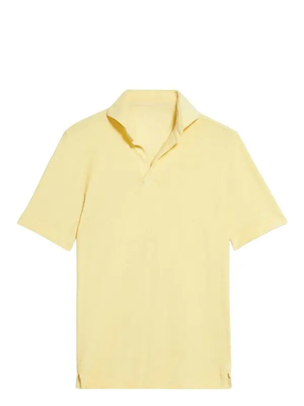 FORTELA Sullivan Terry Cloth Jersey Polo - Lemon