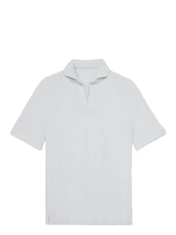 FORTELA Sullivan Terry Cloth Jersey Polo - Light Grey