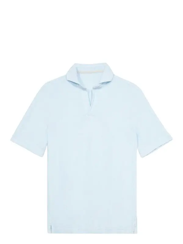 FORTELA Sullivan Terry Cloth Jersey Polo - Sky