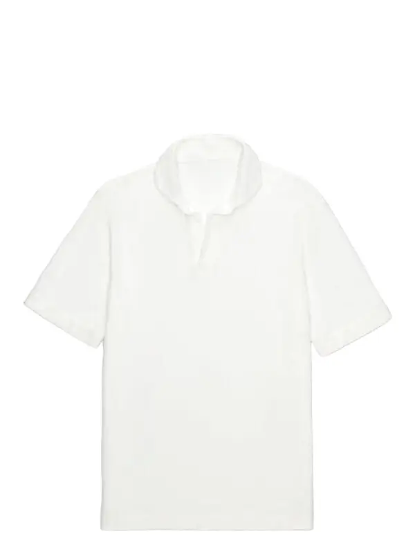 FORTELA Sullivan Terry Cloth Jersey Polo - White