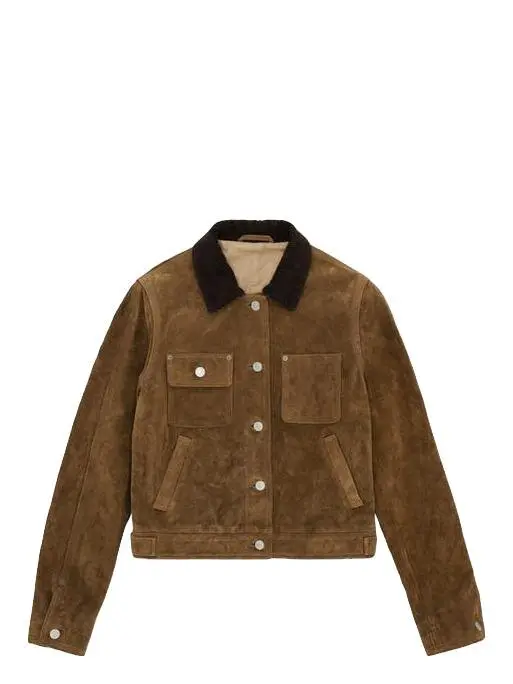 FORTELA Fedra Suede Leather Jacket - Brown