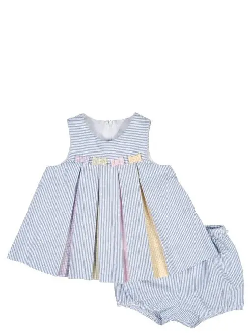 FLORENCE EISEMAN Seersucker Dress With Bloomer - Multi