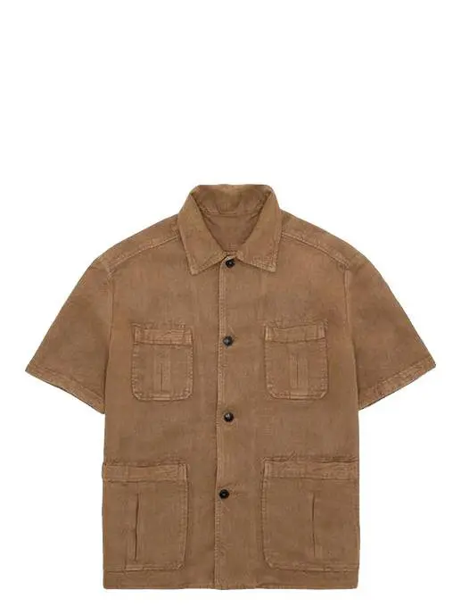 FORTELA Bohem Linen Short Sleeve Shirt - Mou