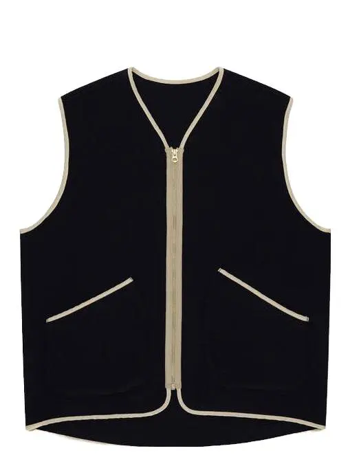 FORTELA Wool Vest - Navy Blue
