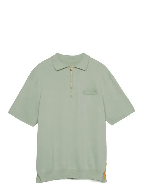 FORTELA Laight 3/4 Zip Short Sleeve Polo - Mauve