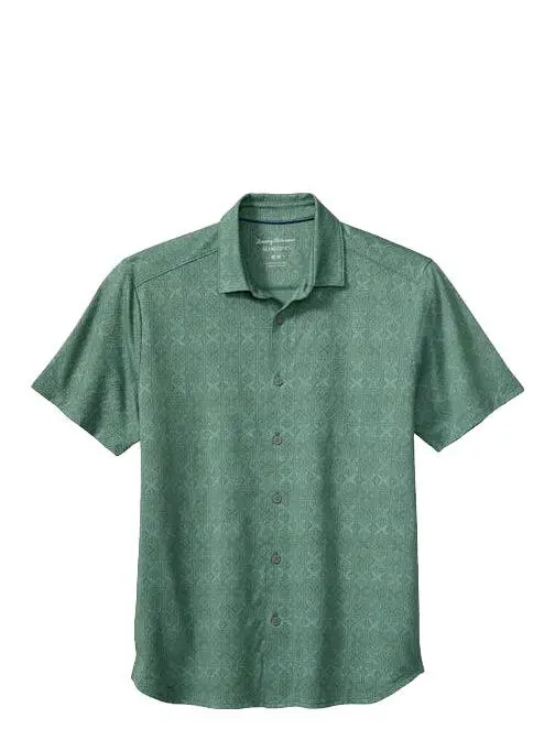 Tommy Bahama Palm Fresco Tiles Islandzone® Camp Shirt - Dark Spa