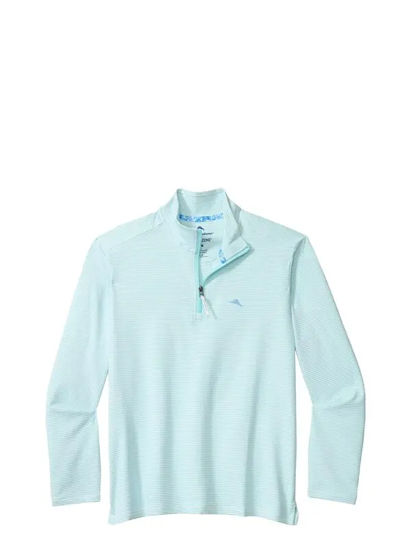 Tommy Bahama Costa Wave Islandzone® Seersucker Half Zip Pullover - Starlight Blue