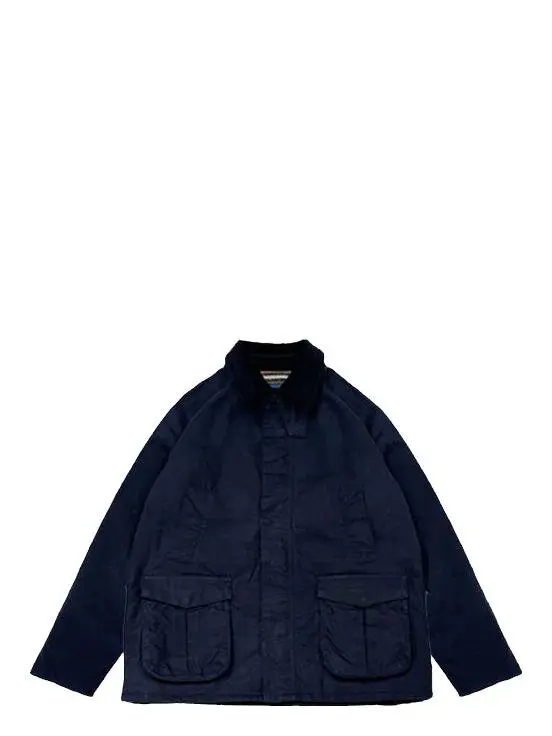 FORTELA Bristol Waxed Canvas Jacket - Navy Blue