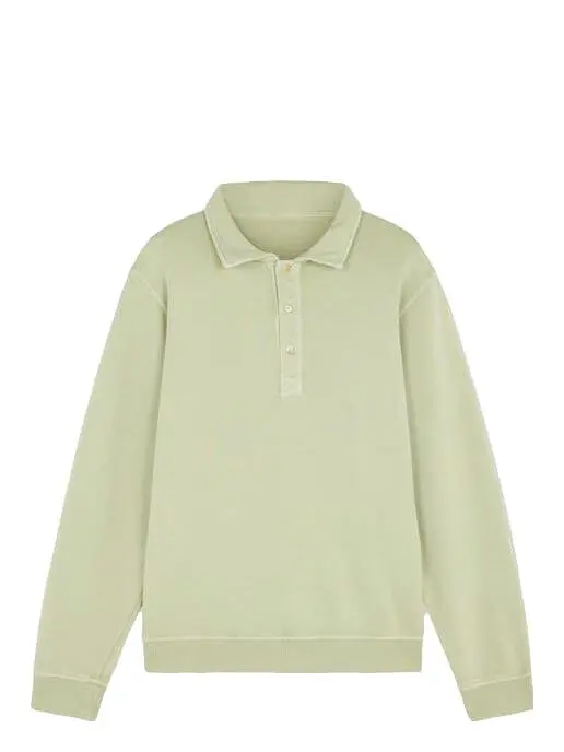 FORTELA Hunting Long Sleeve Fleece Jersey Polo Shirt - Light Green