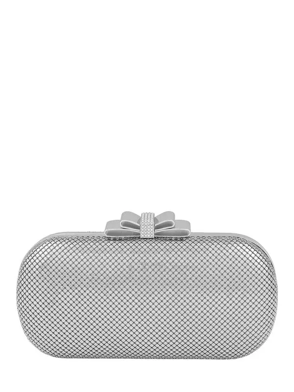 WHITING & DAVIS Marilyn Bow Minaudiere - Pewter