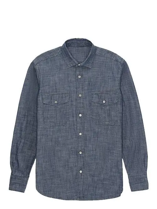 FORTELA Sheep Chambray Shirt - Blue
