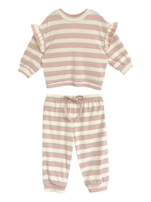 MABEL + HONEY Striped Two Piece Set - Pink