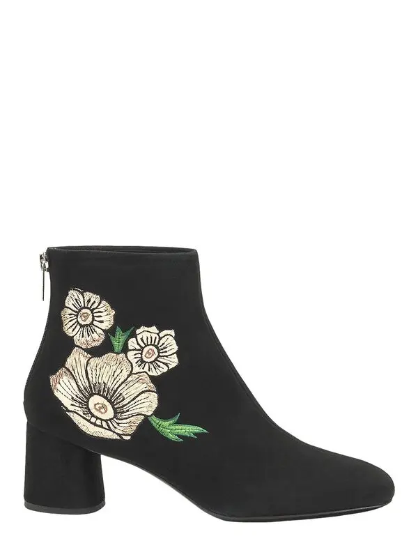 Agl Heeled Velour Booties - Black