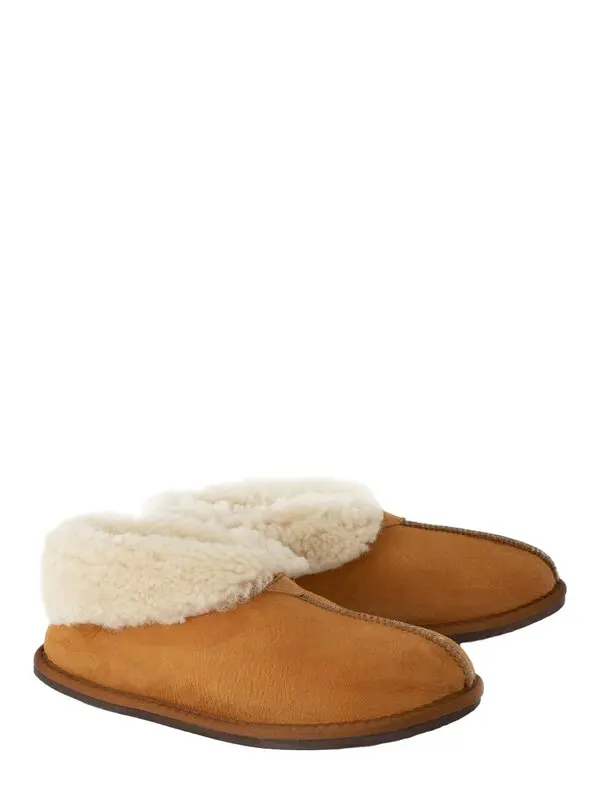 CELTIC & CO. Shearling Bootee Slippers - Burnt Honey