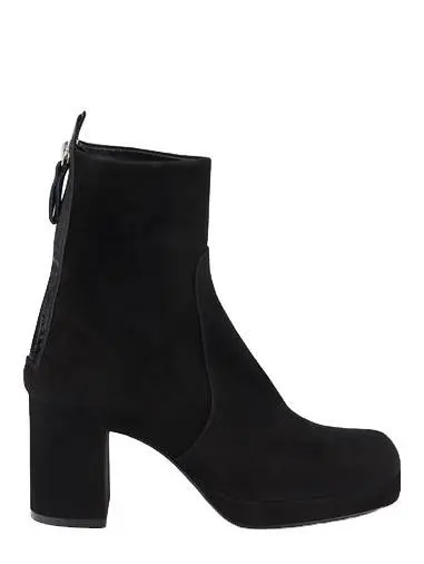 Agl Betty Heeled Velour Bootie - Black