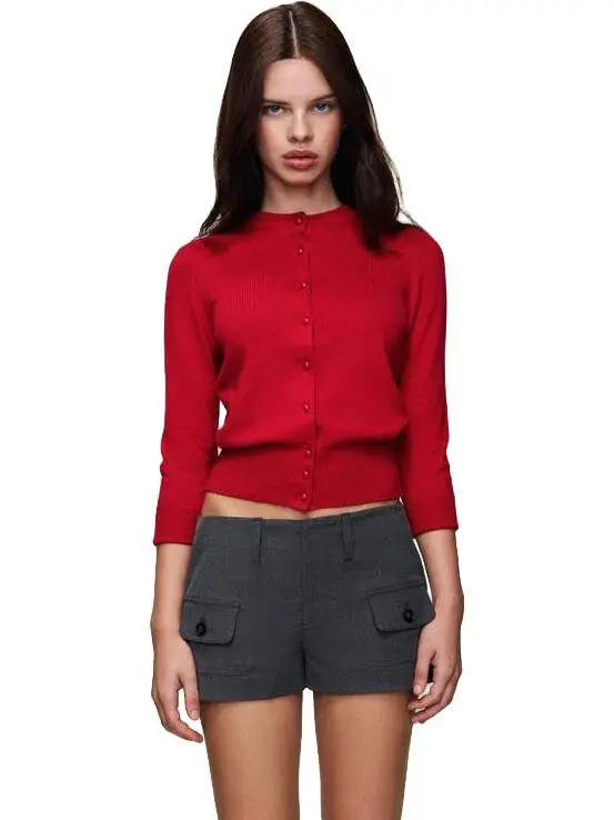 GUIZIO Emelie Wool Cardigan - Red Love