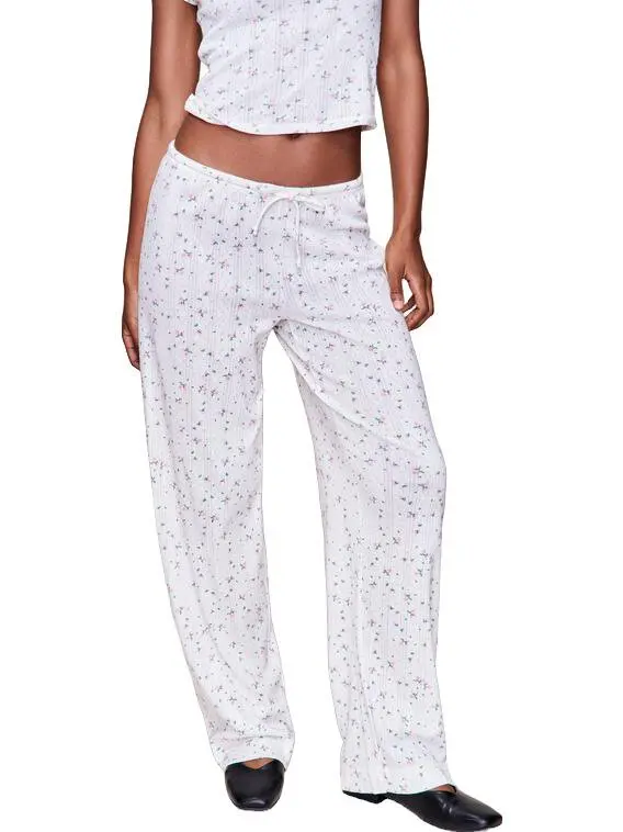 GUIZIO Clara Floral Pointelle Pant - Sweet Petal