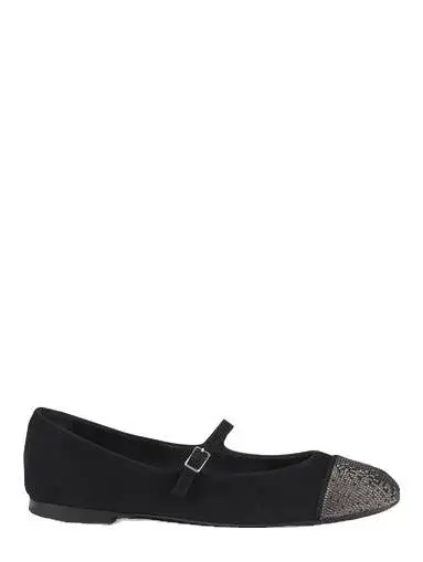 Agl Milly Strass Cap Toe Ballet Flat - Black