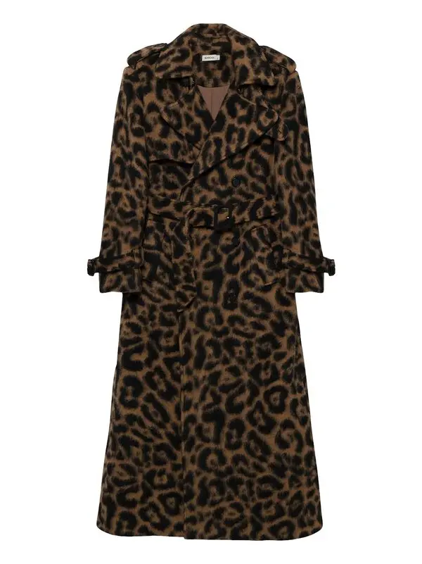 Simkhai Rumi Print Trench Coat - Leopard