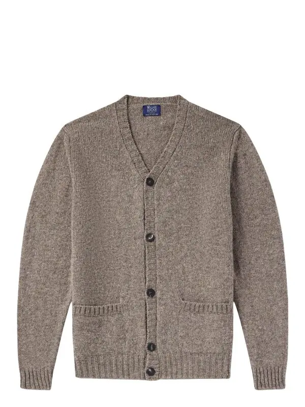 William Lockie Virgin Wool Cardigan - Neutrals
