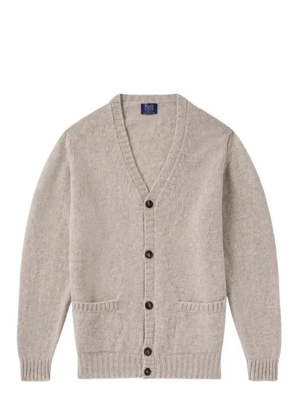 William Lockie Virgin Wool Cardigan - Neutrals