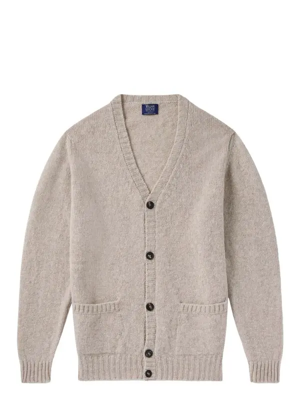 William Lockie Virgin Wool Cardigan - Neutrals