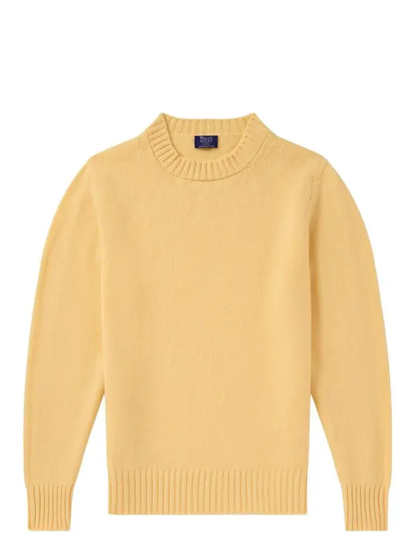William Lockie Lambswool Sweater - Yellow