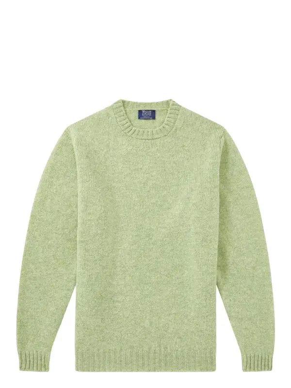 William Lockie Virgin Wool Crewneck Sweater - Green