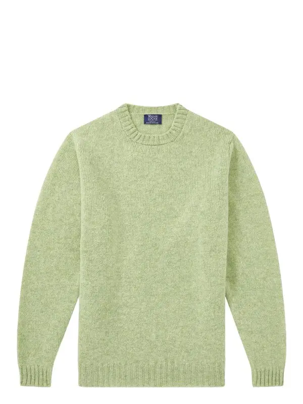 William Lockie Virgin Wool Crewneck Sweater - Green