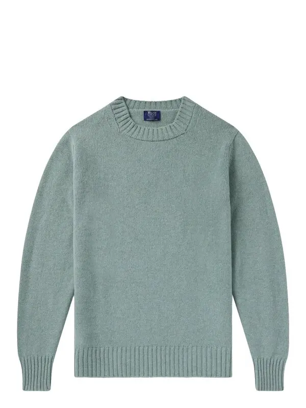 William Lockie Lambswool Crewneck Sweater - Green