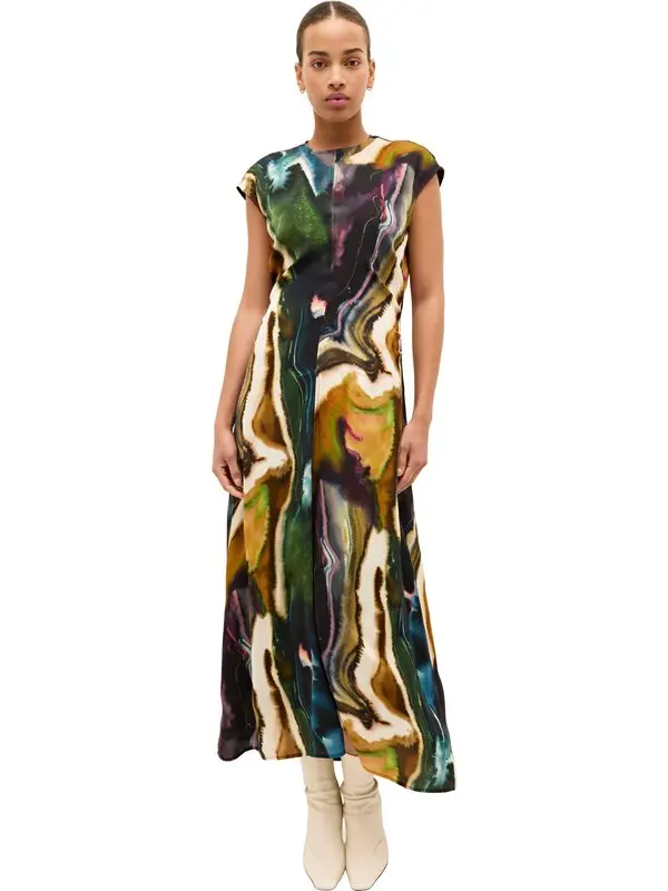 MARIE OLIVER Zuri Printed Maxi Dress - Delta