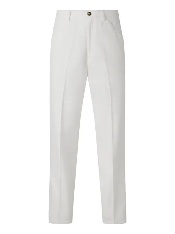 Brunello Cucinelli Straight-leg Cotton Chino - White