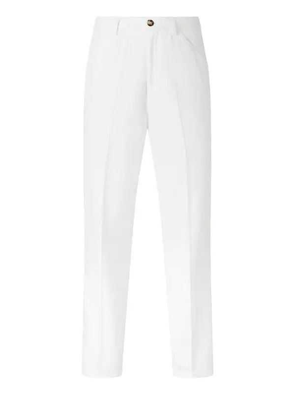 Brunello Cucinelli Straight-leg Cotton Chino - White