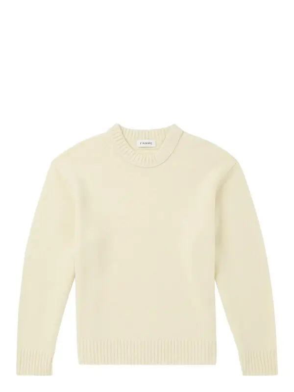 FRAME Cashmere Crew-neck Sweater - Yellow