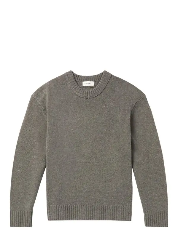 FRAME Crew-neck Cashmere Sweater - Green