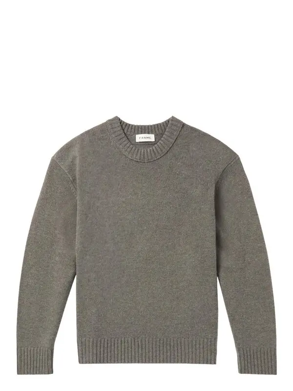 FRAME Crew-neck Cashmere Sweater - Green