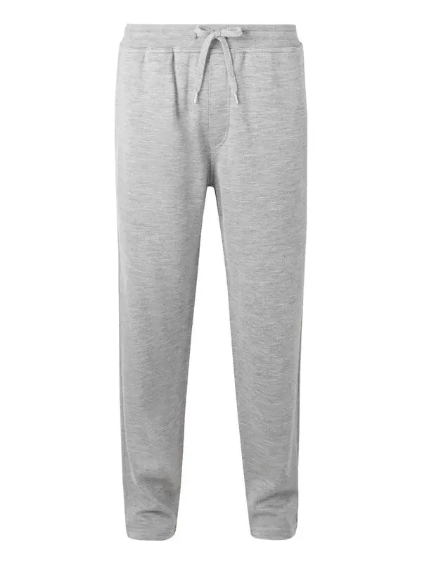 Brunello Cucinelli Tapered Cashmere-blend Jersey Sweatpants - Gray