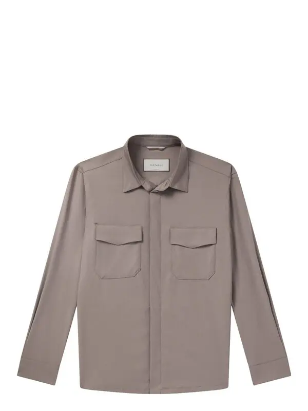 Canali Wool-blend Overshirt - Neutrals
