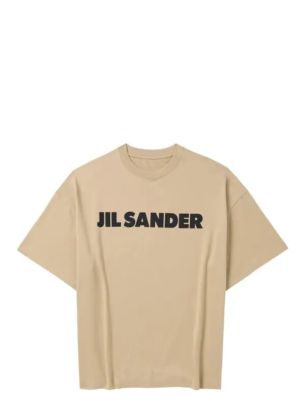 JIL SANDER Logo-print Cotton-jersey T-shirt - Neutrals
